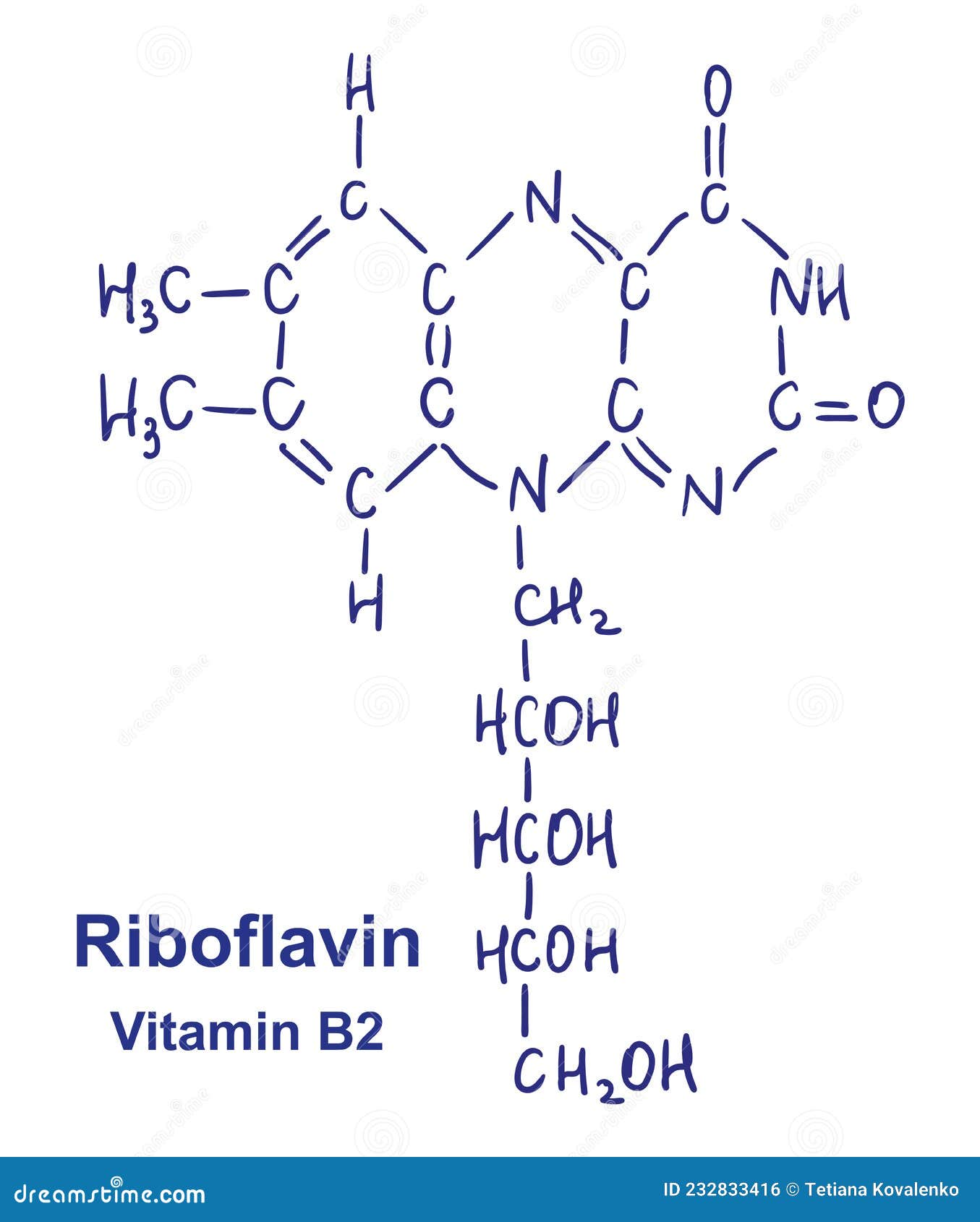 Vitamin B2 Structure