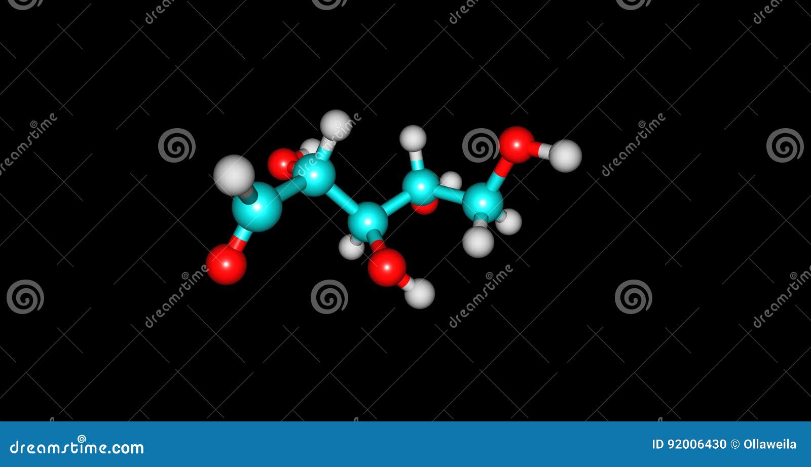 Ribose, Molecular Structures, Simple Sugar, 3d Model, Structural ...