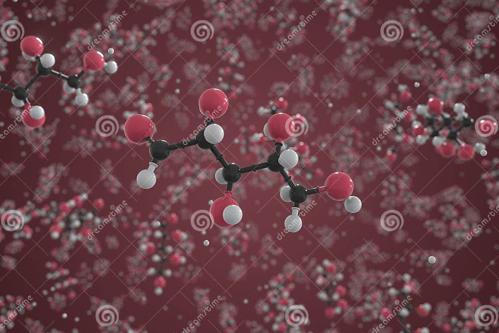 Ribose Molecule, Scientific Molecular Model, 3d Rendering Stock ...