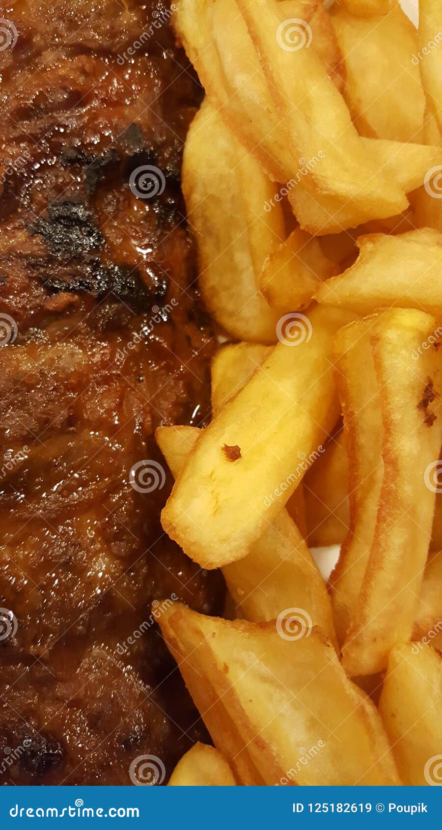 Ribs & chips stock image. Image of barbeque, food - 125182619