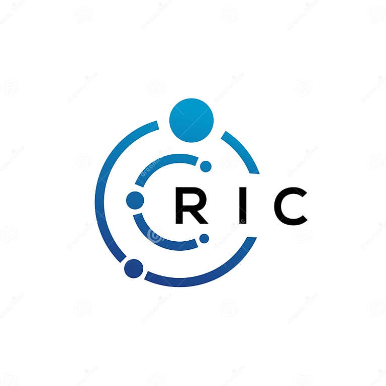 RIC Letter Technology Logo Design on White Background. RIC Creative ...