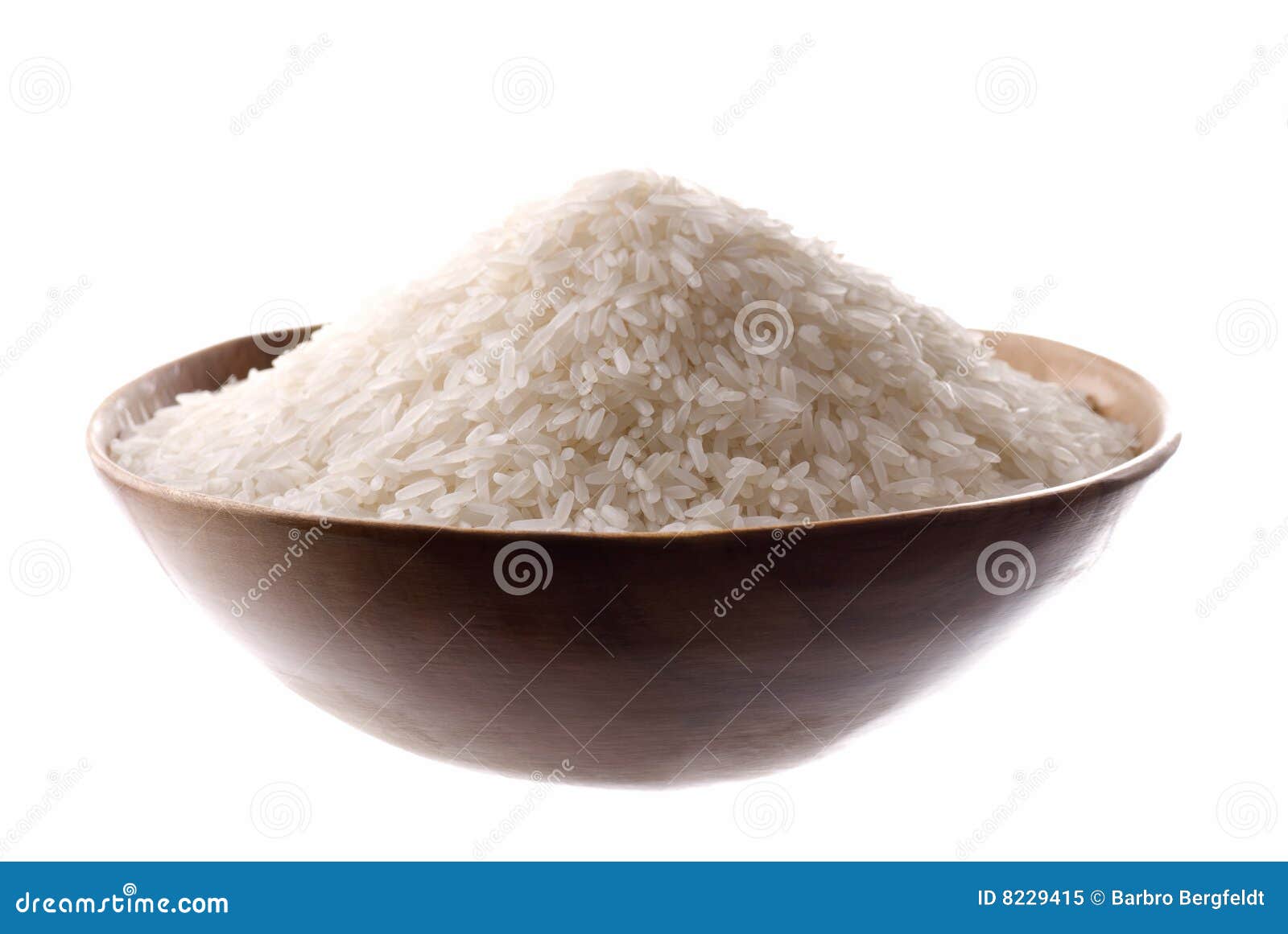 Rice stock image. Image of wooden, bowl, rice, horizontal - 8229415
