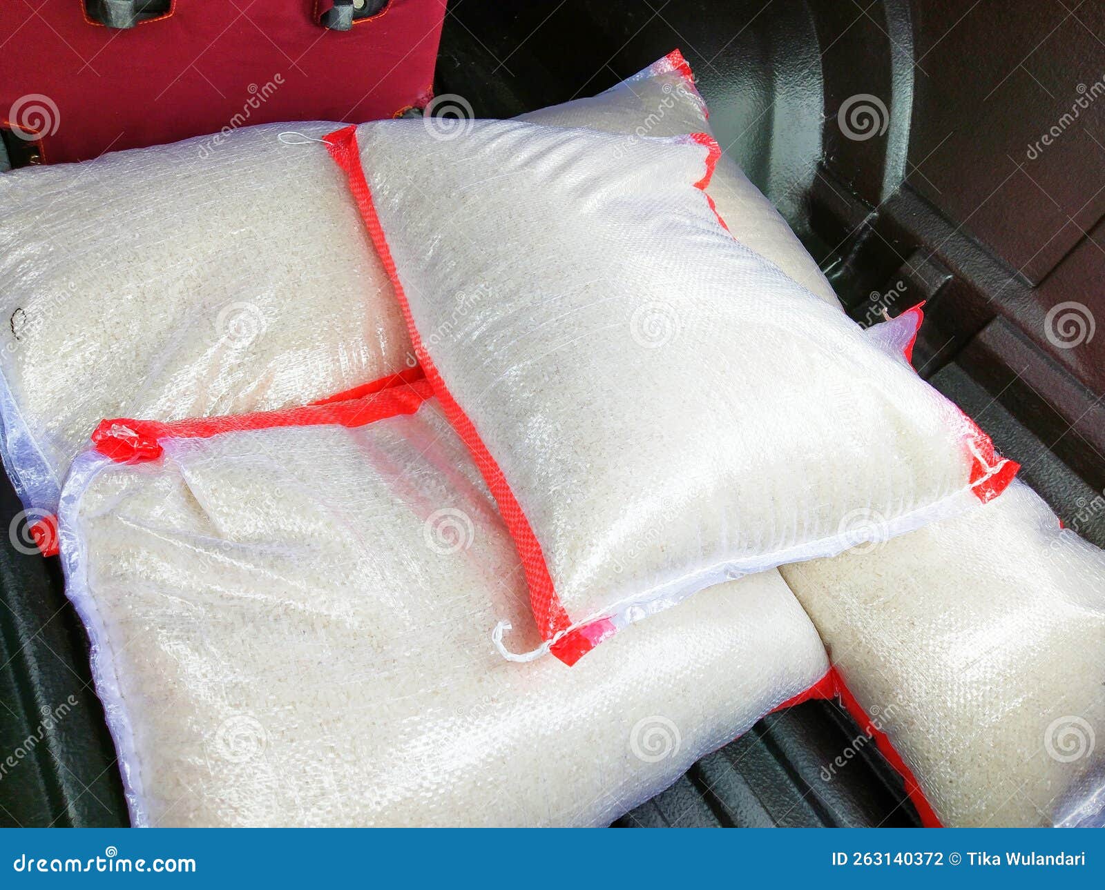Rice agriculture Sacks stock photo. Image of rice, petal - 263140372