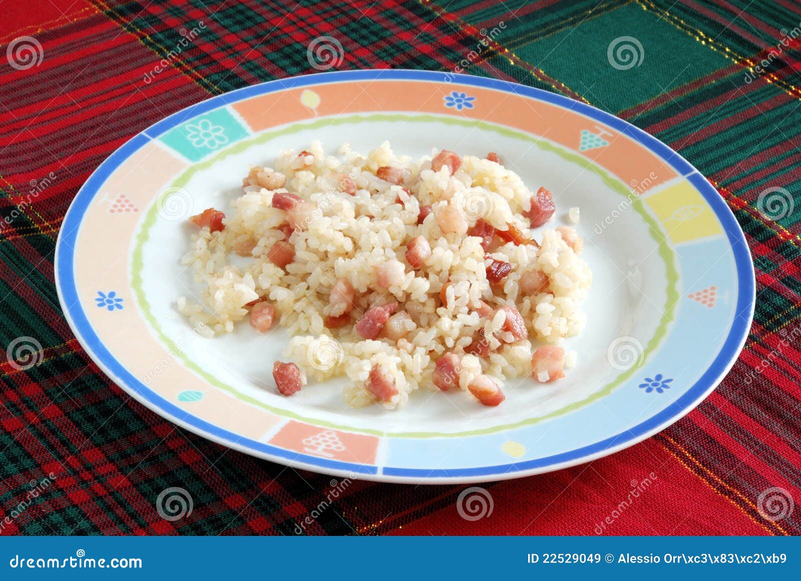 Rice with bacon stock image. Image of rice, bacon, pork - 22529049