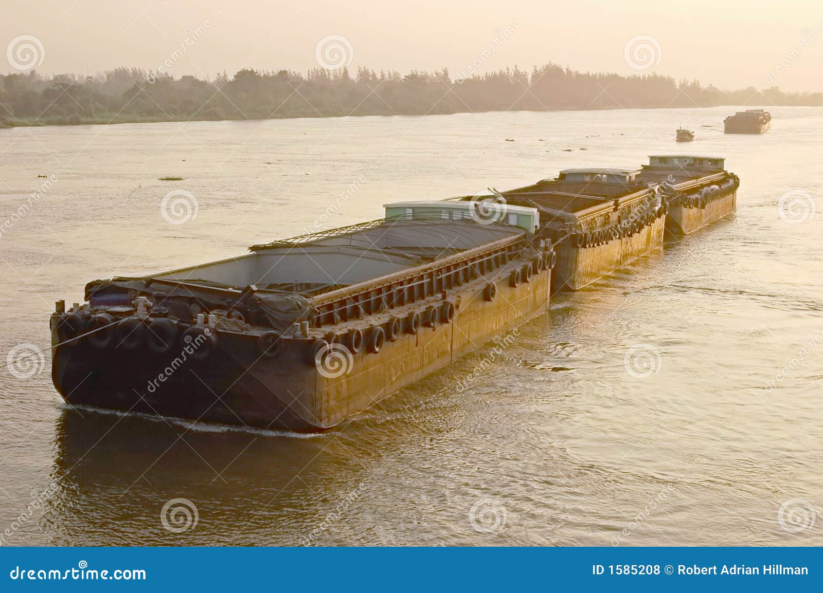 Rice barge stock photo. Image of drag, river, transport - 1585208