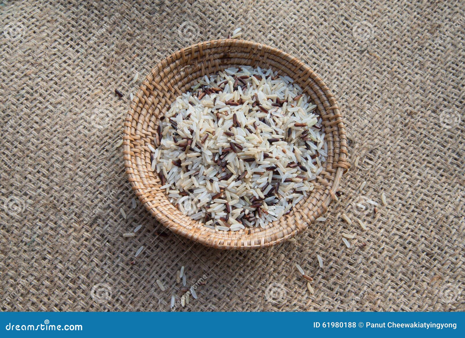 Rice basket stock photo. Image of food, rice, plain, grain - 61980188