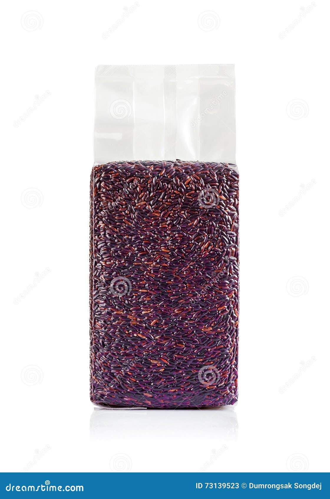 Rice Berry in Plastic Pouch Isolated on White Background Stock Image ...