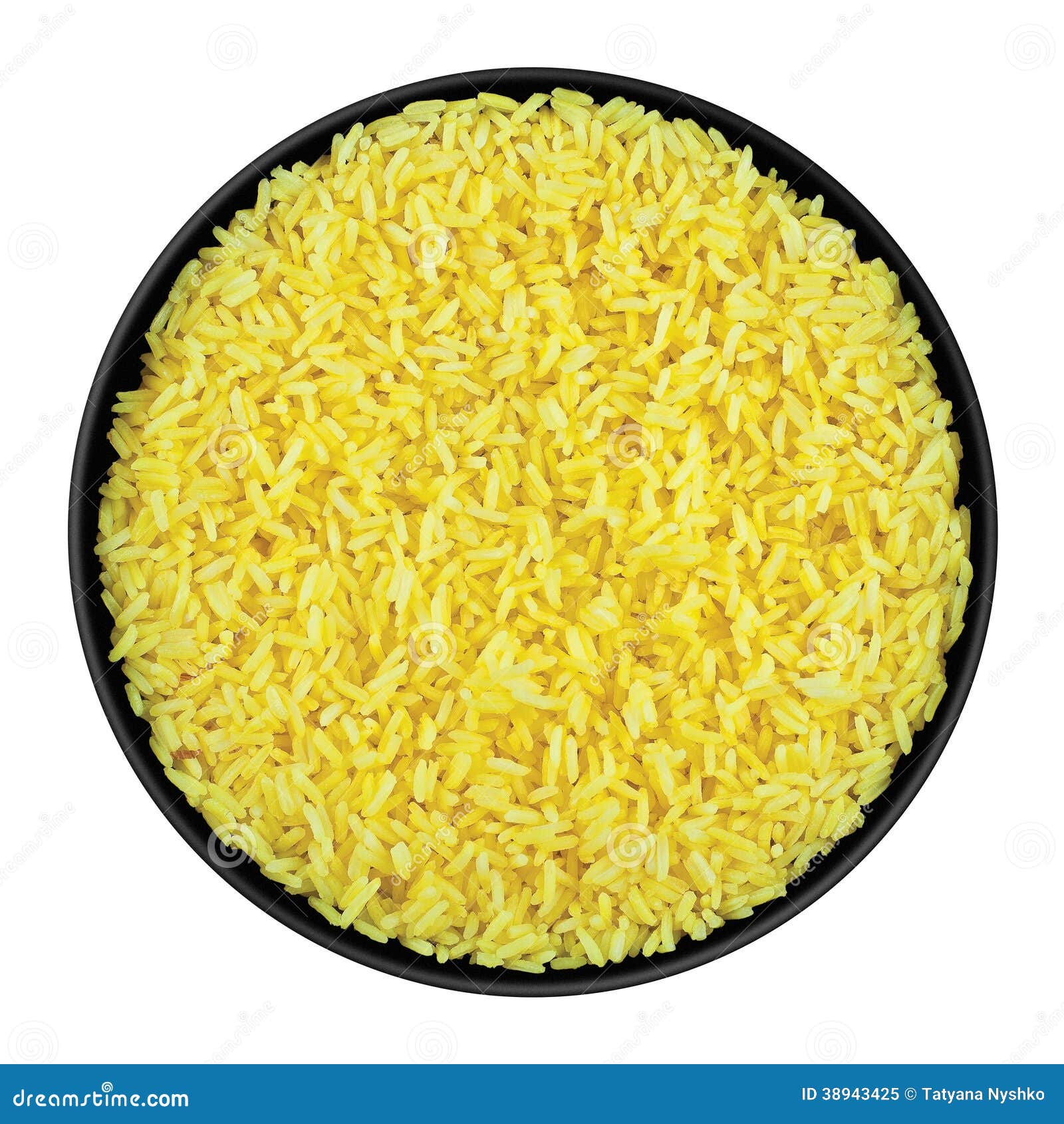 Rice in black plate stock image. Image of tasty, meal - 38943425