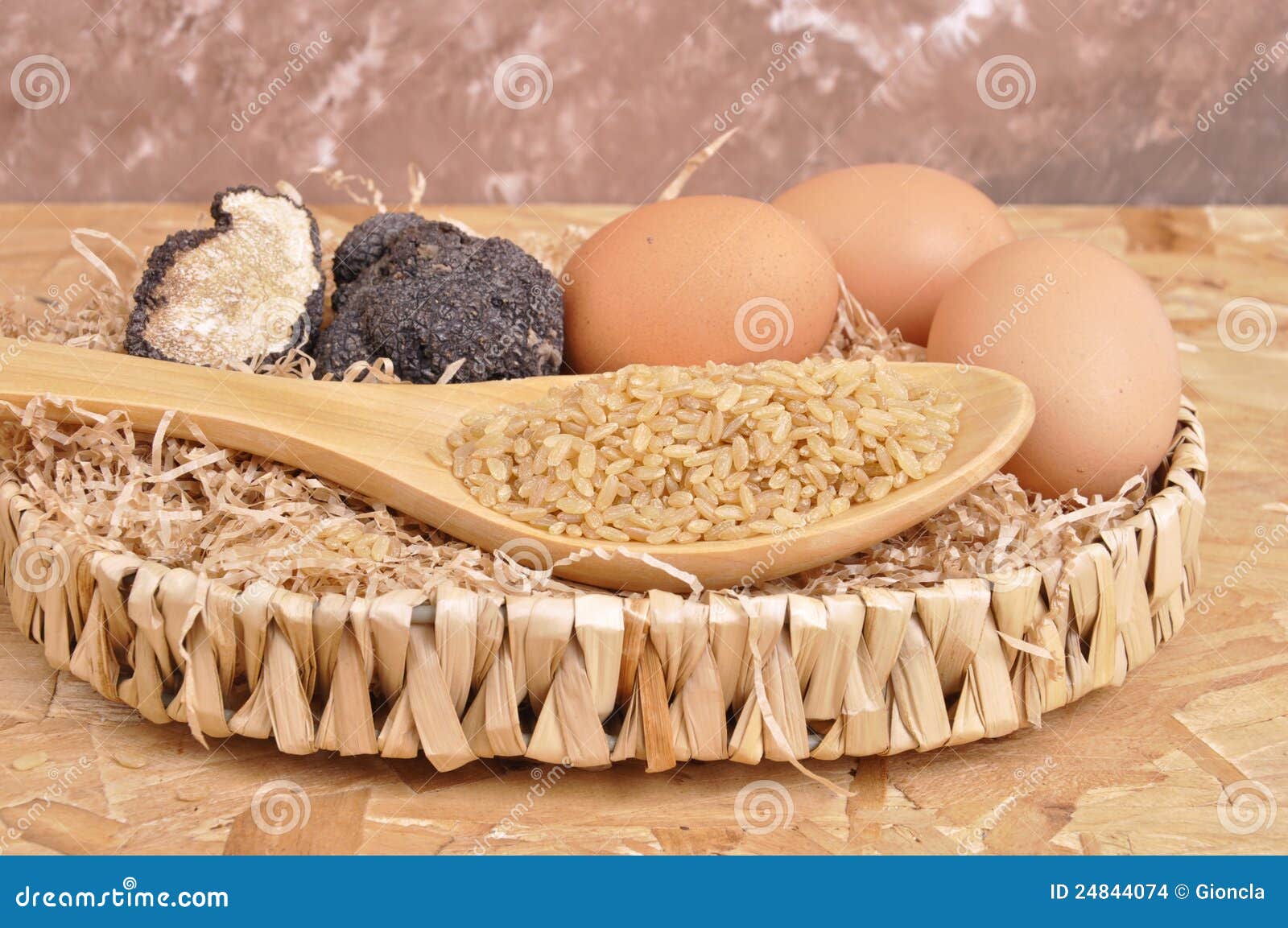 Rice and black truffle stock photo. Image of baskets - 24844074