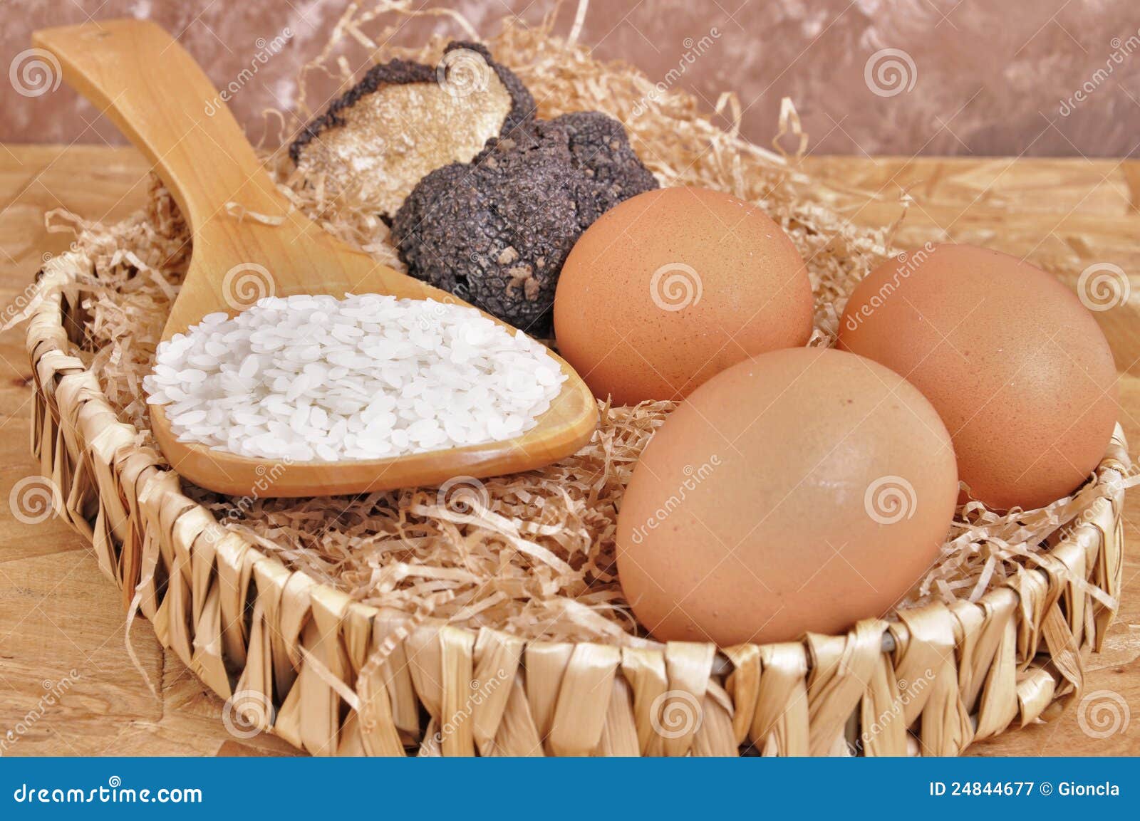 Rice and black truffle stock image. Image of dish, truffles - 24844677