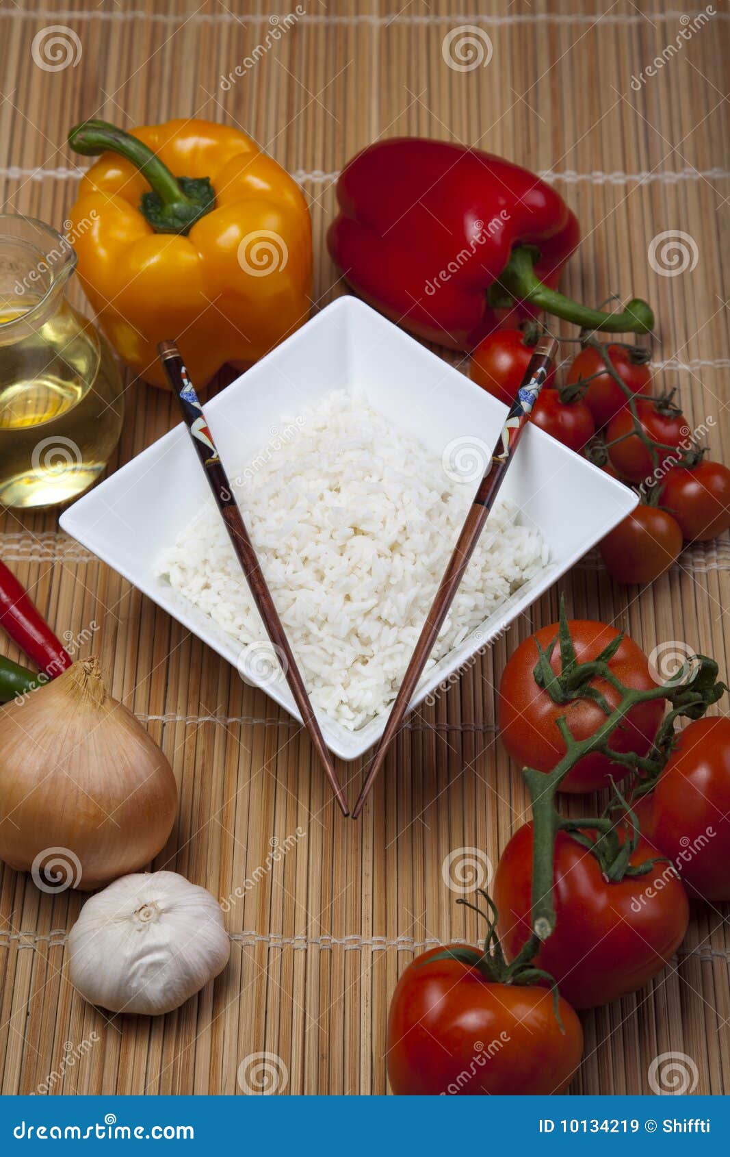 Rice in bowl stock image. Image of isolated, ethnicity - 10134219