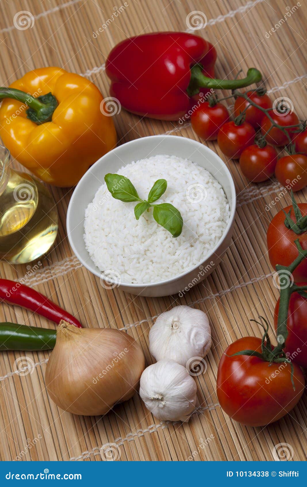 Rice in bowl stock photo. Image of isolated, cooked, healthy - 10134338