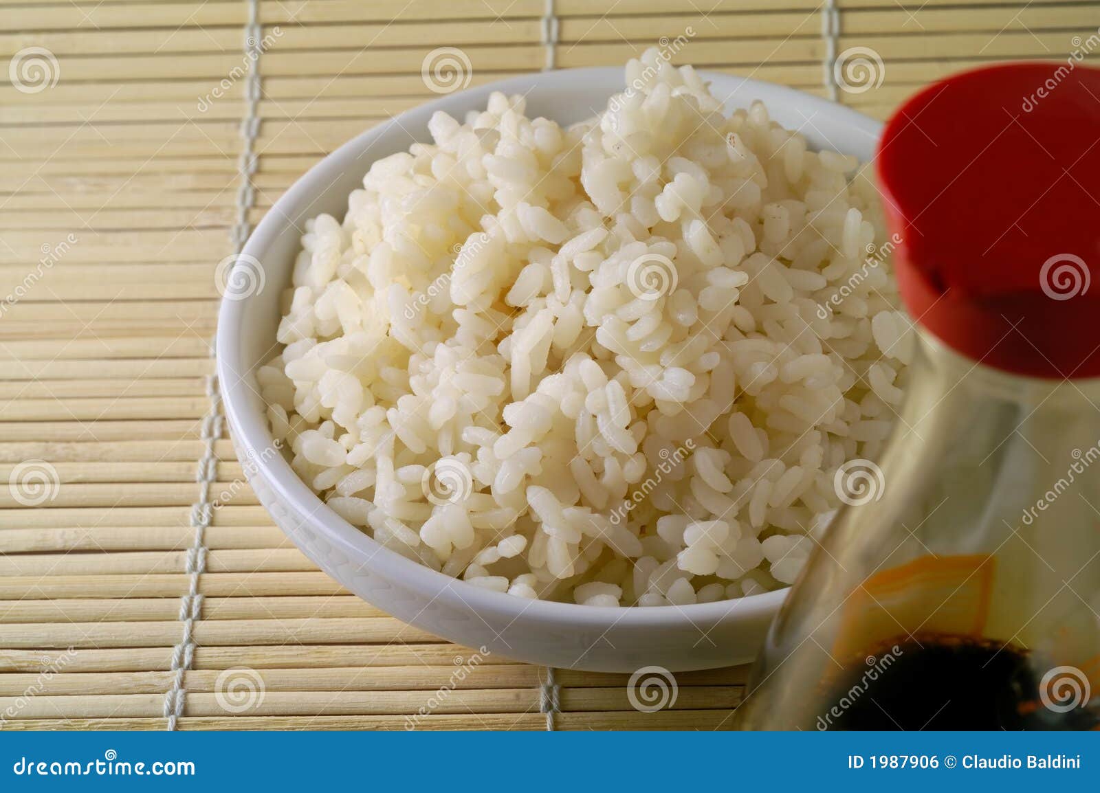 Rice bowl stock photo. Image of soya, bamboo, sauce, pottery - 1987906