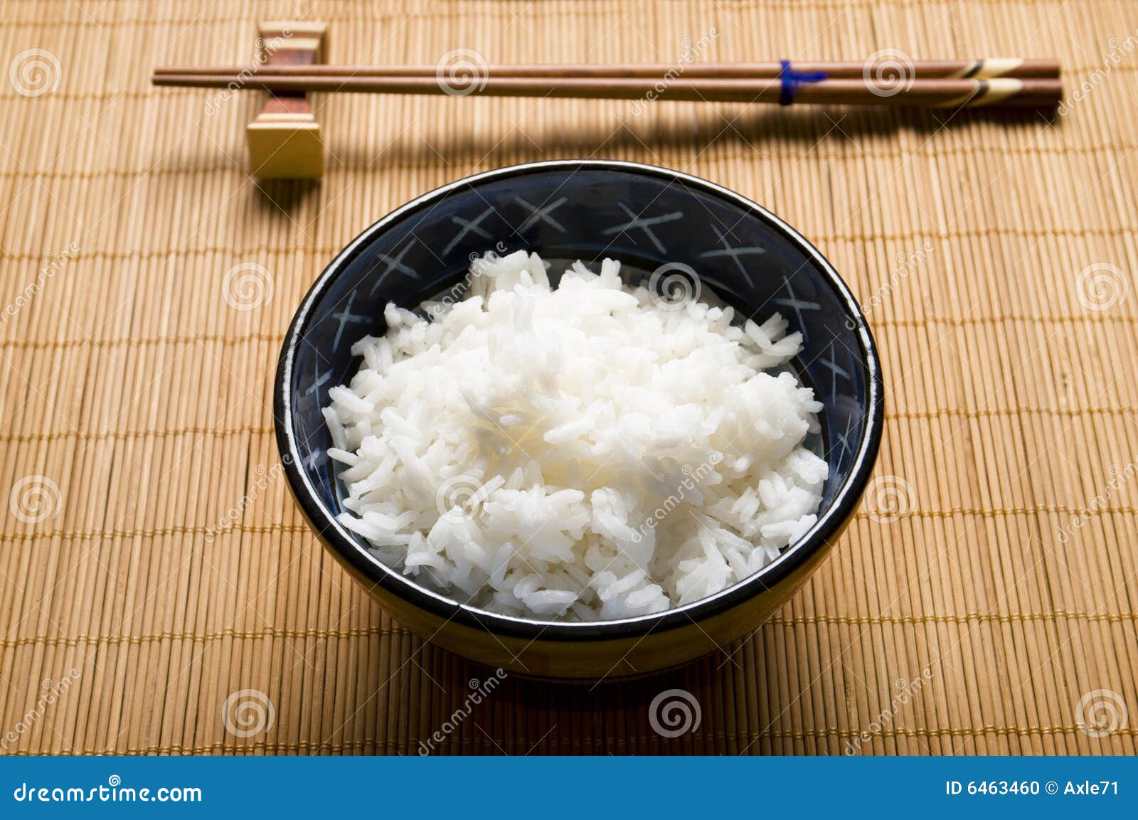Rice and bowl stock photo. Image of white, bamboo, cooking - 6463460
