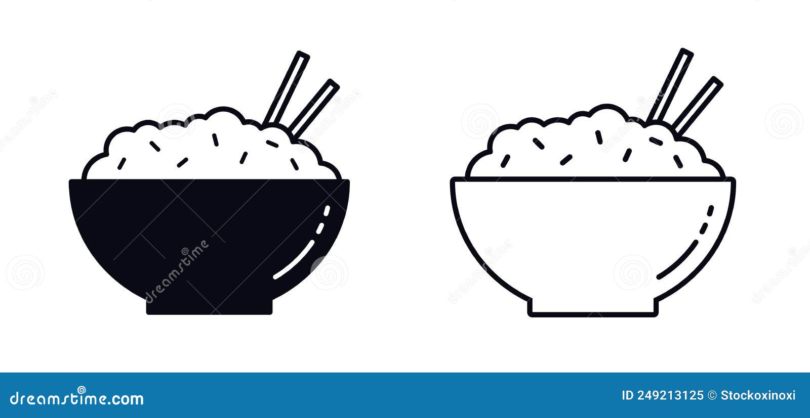 Full Rice Bowl Vector Illustration | CartoonDealer.com #94252082