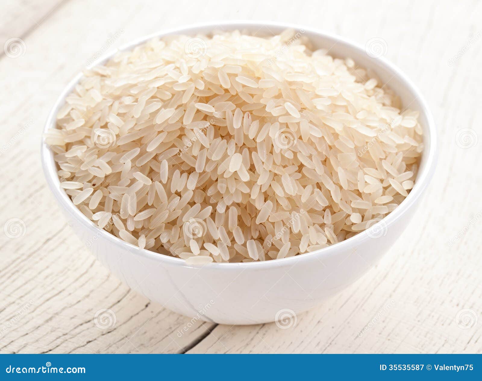 Rice in a bowl. stock image. Image of cuisine, crop, pile - 35535587