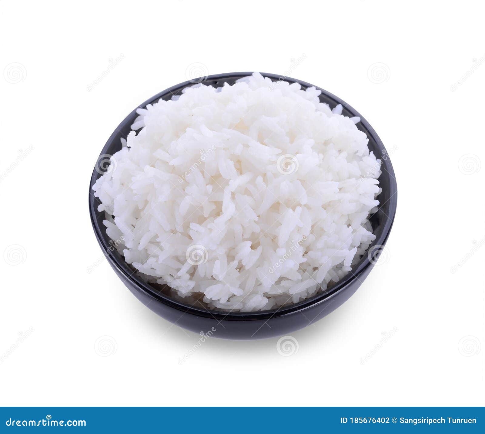 Rice Bowl on White Background Stock Photo - Image of asian, isolated ...