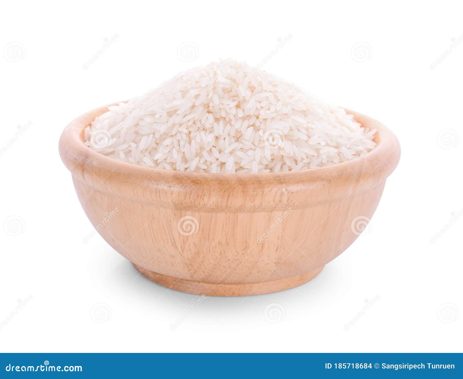 Rice Bowl on White Background Stock Photo - Image of culture, cooked ...