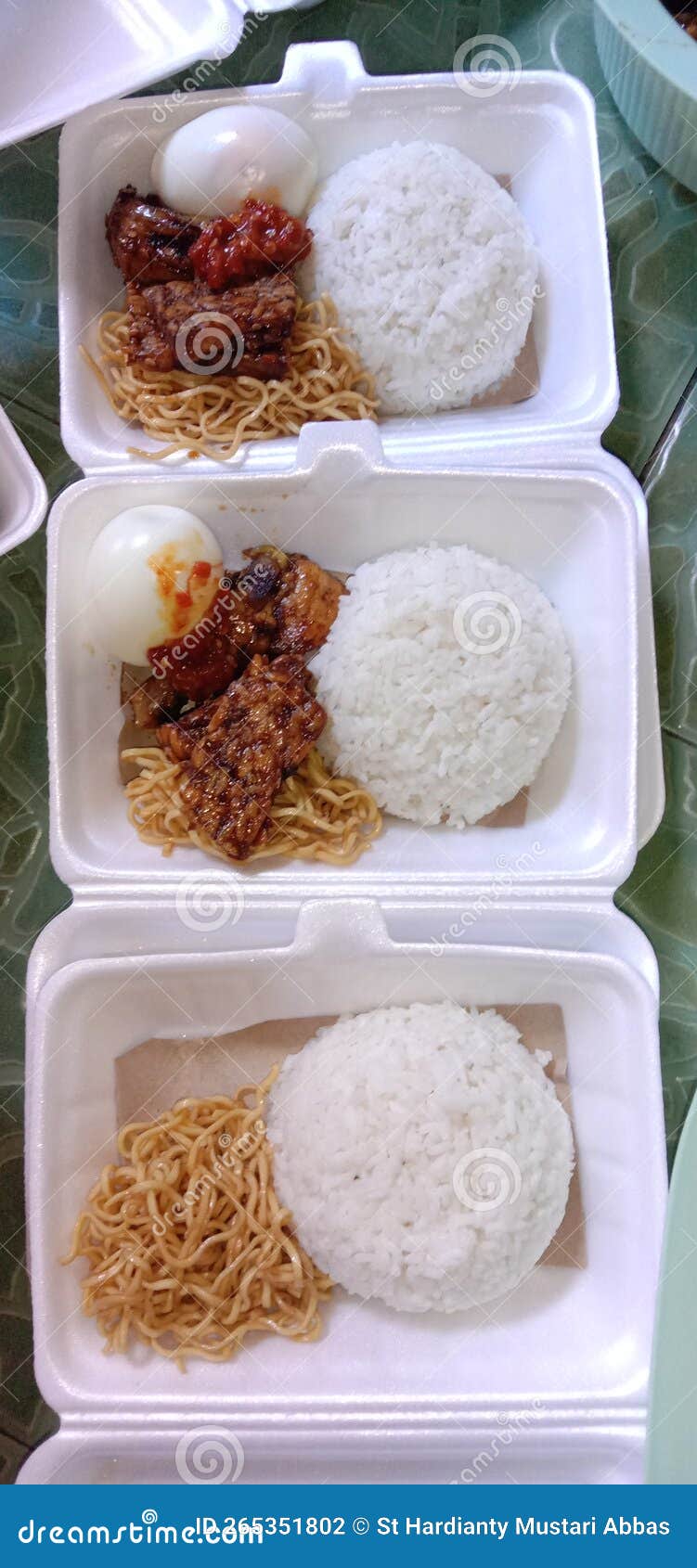 Rice box meal stock photo. Image of food, dessert, dinner - 265351802