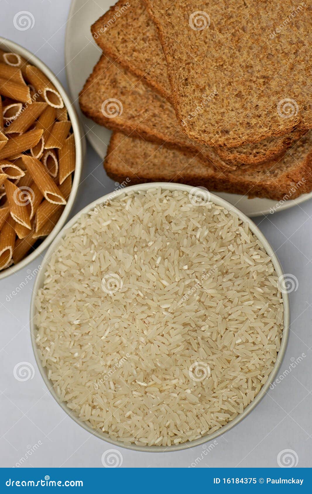 Rice, bread and pasta stock image. Image of annual, brown - 16184375