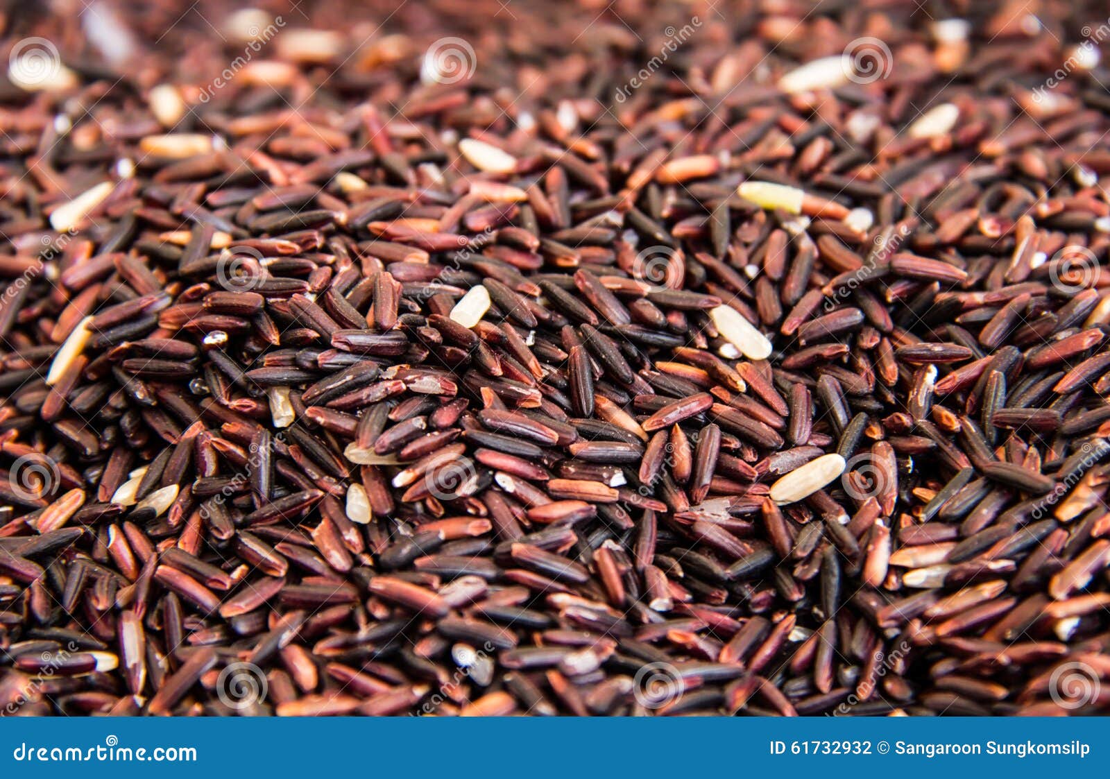 Rice, brown rice, red rice stock photo. Image of texture - 61732932