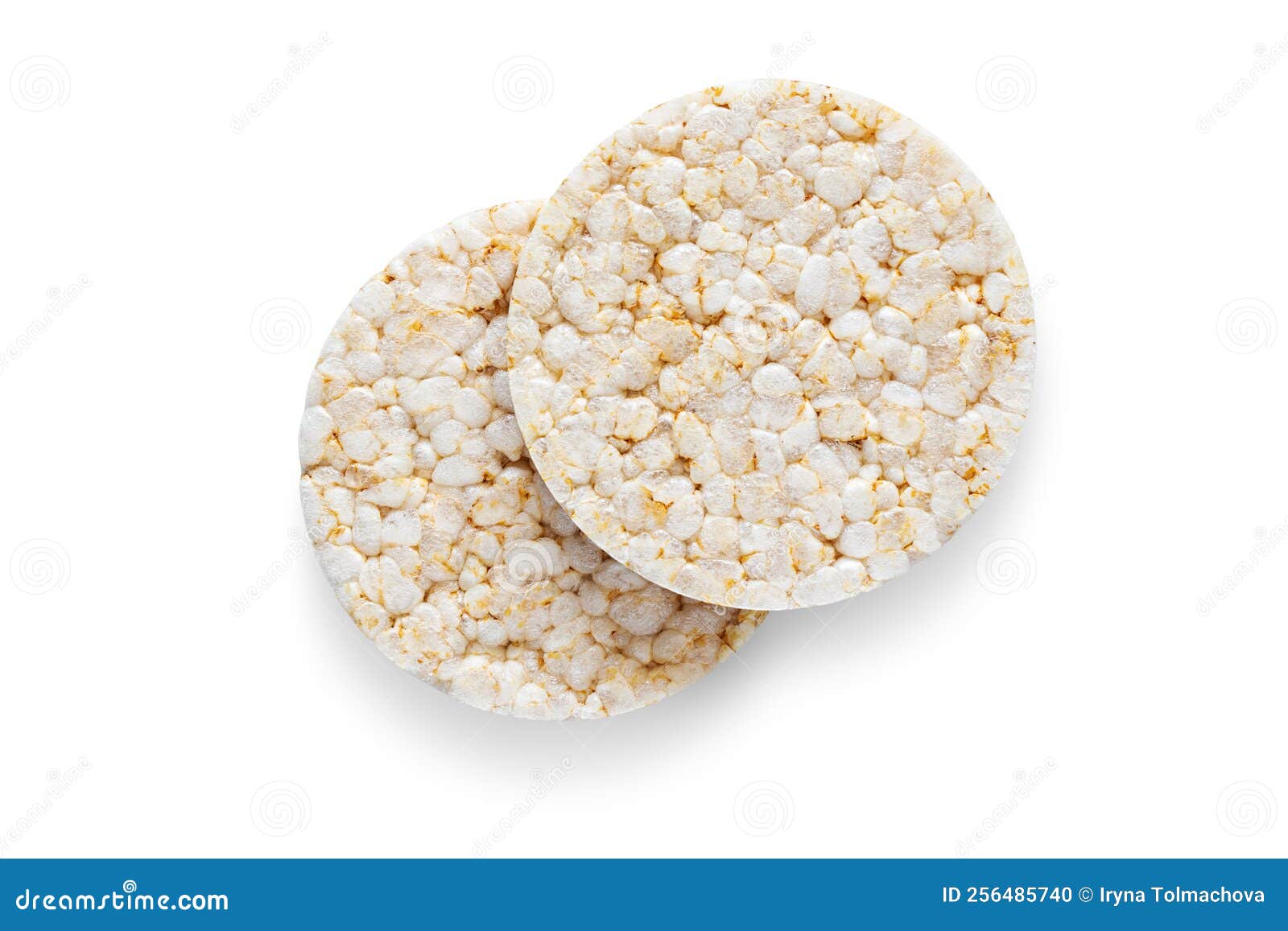 Rice Cakes Isolated on White Background. Stock Photo - Image of round ...