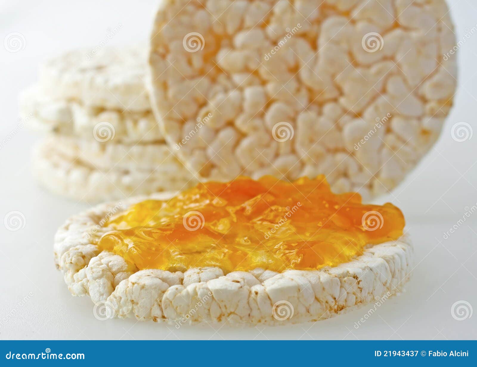 Rice cakes with jam stock image. Image of healthy, nutrition - 21943437