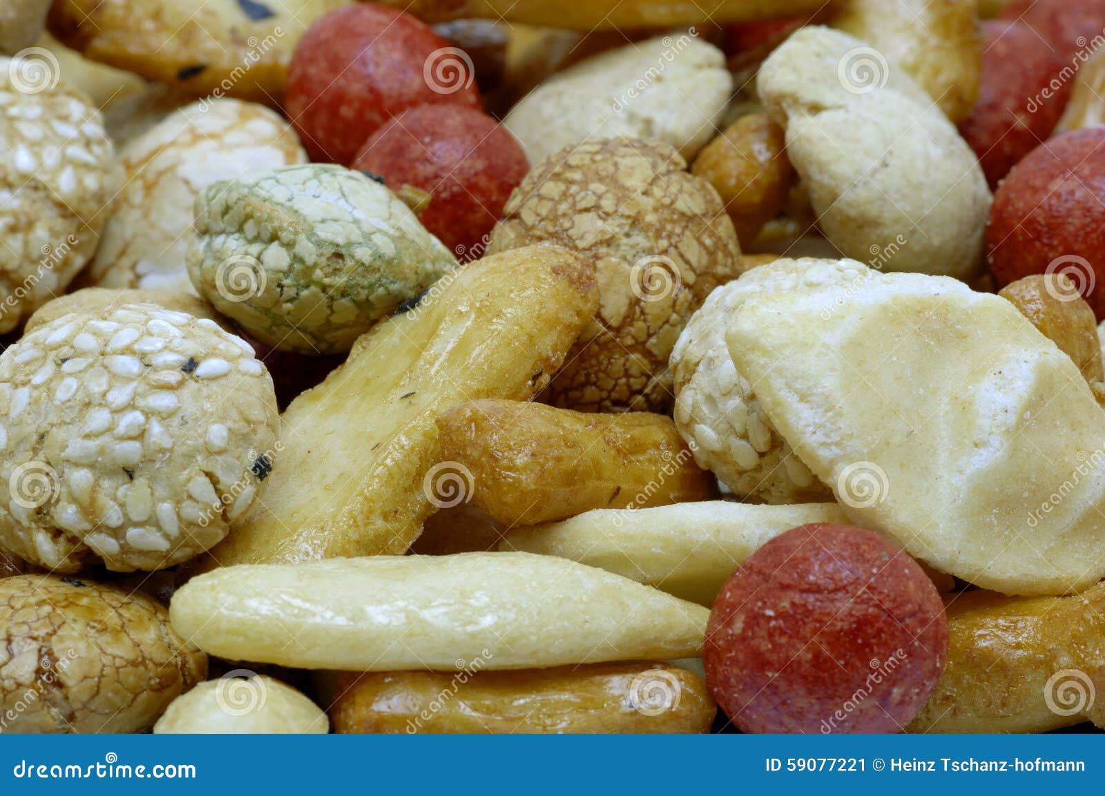 Rice Cakes, Japanese Rice-Cracker Stock Image - Image of rice, bakery ...