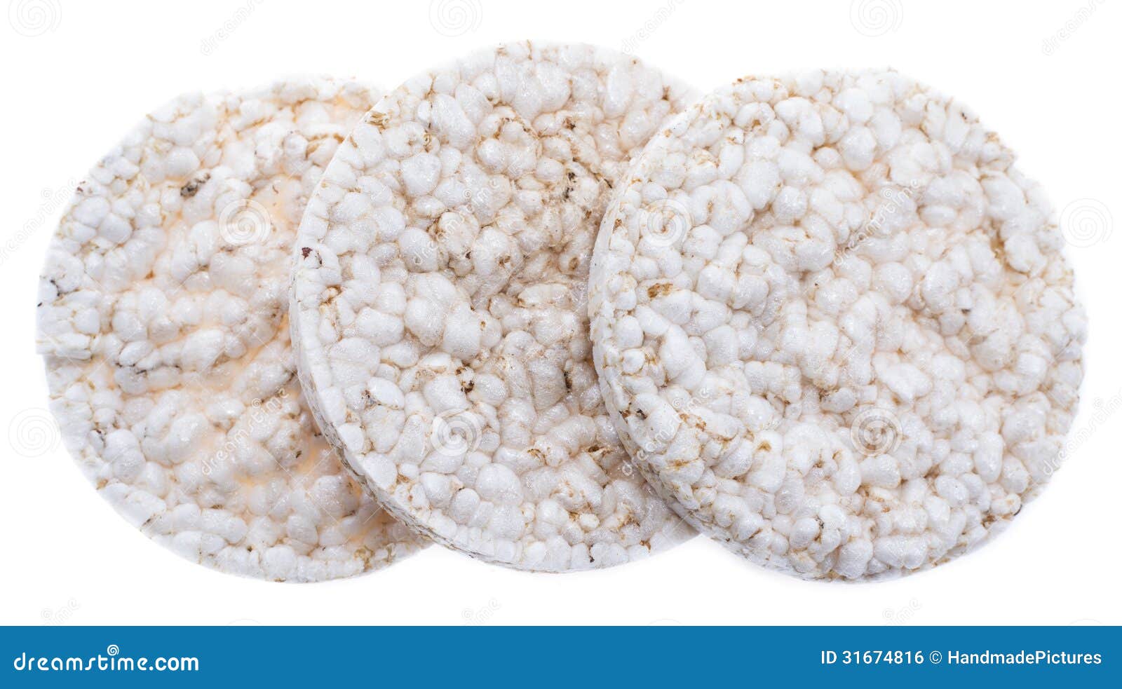 Rice Cakes on white stock photo. Image of round, rice - 31674816