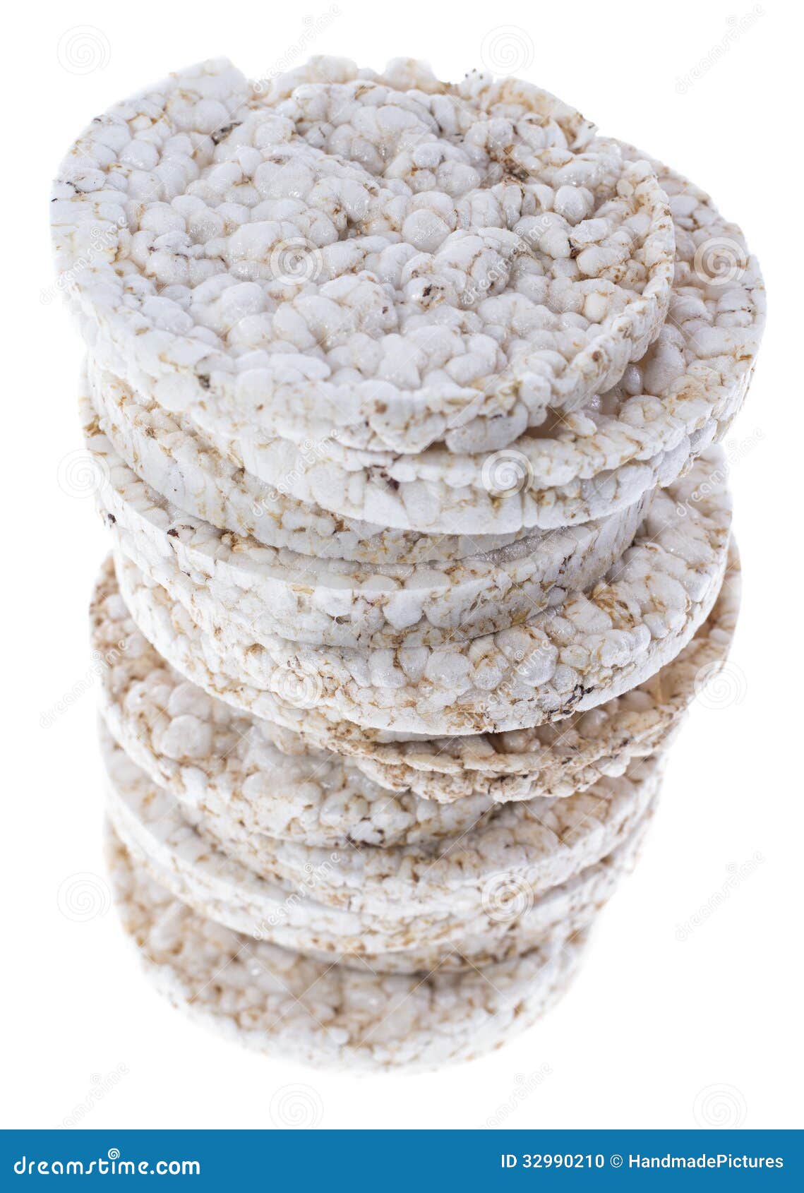 Rice Cakes on white stock photo. Image of cookie, macro - 32990210