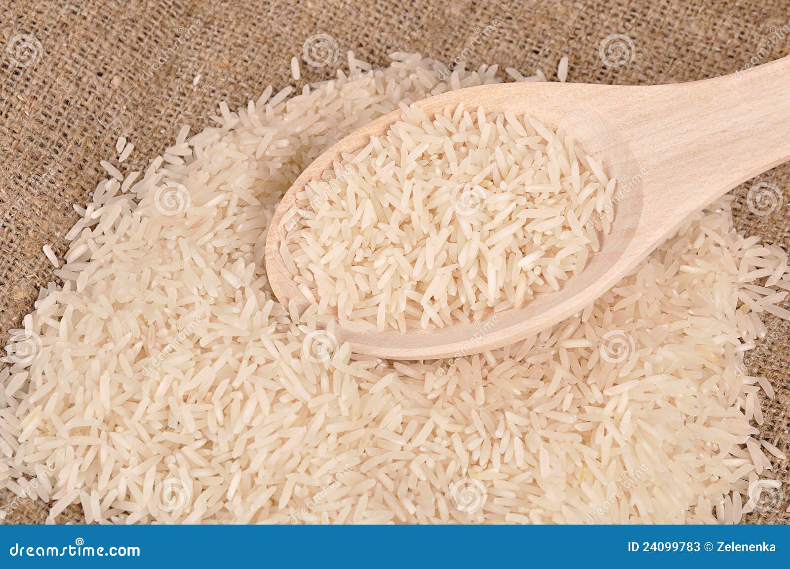 Rice on the canvas stock image. Image of organic, healthy - 24099783