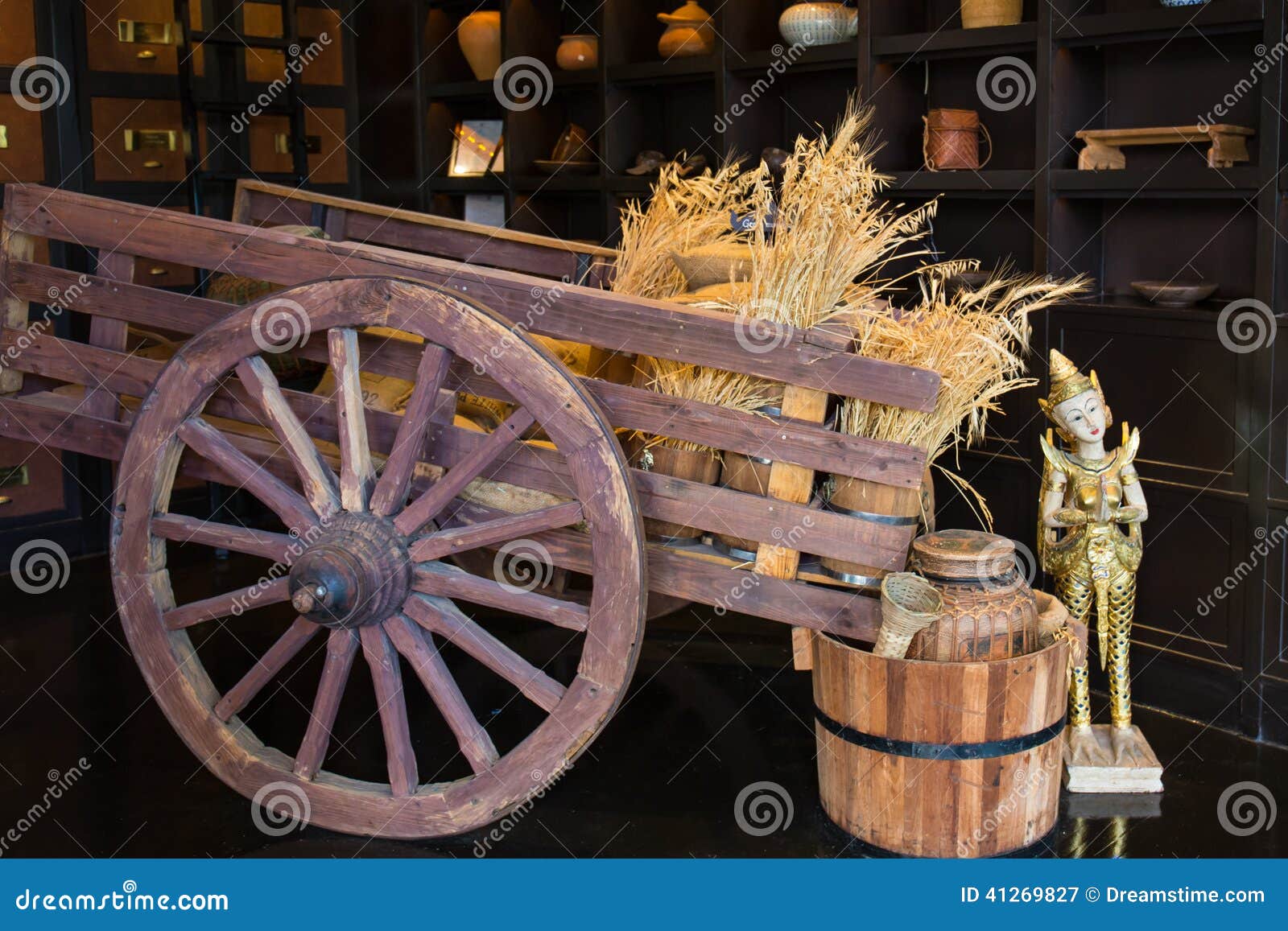 Rice cart stock image. Image of alone, rice, track, cart - 41269827