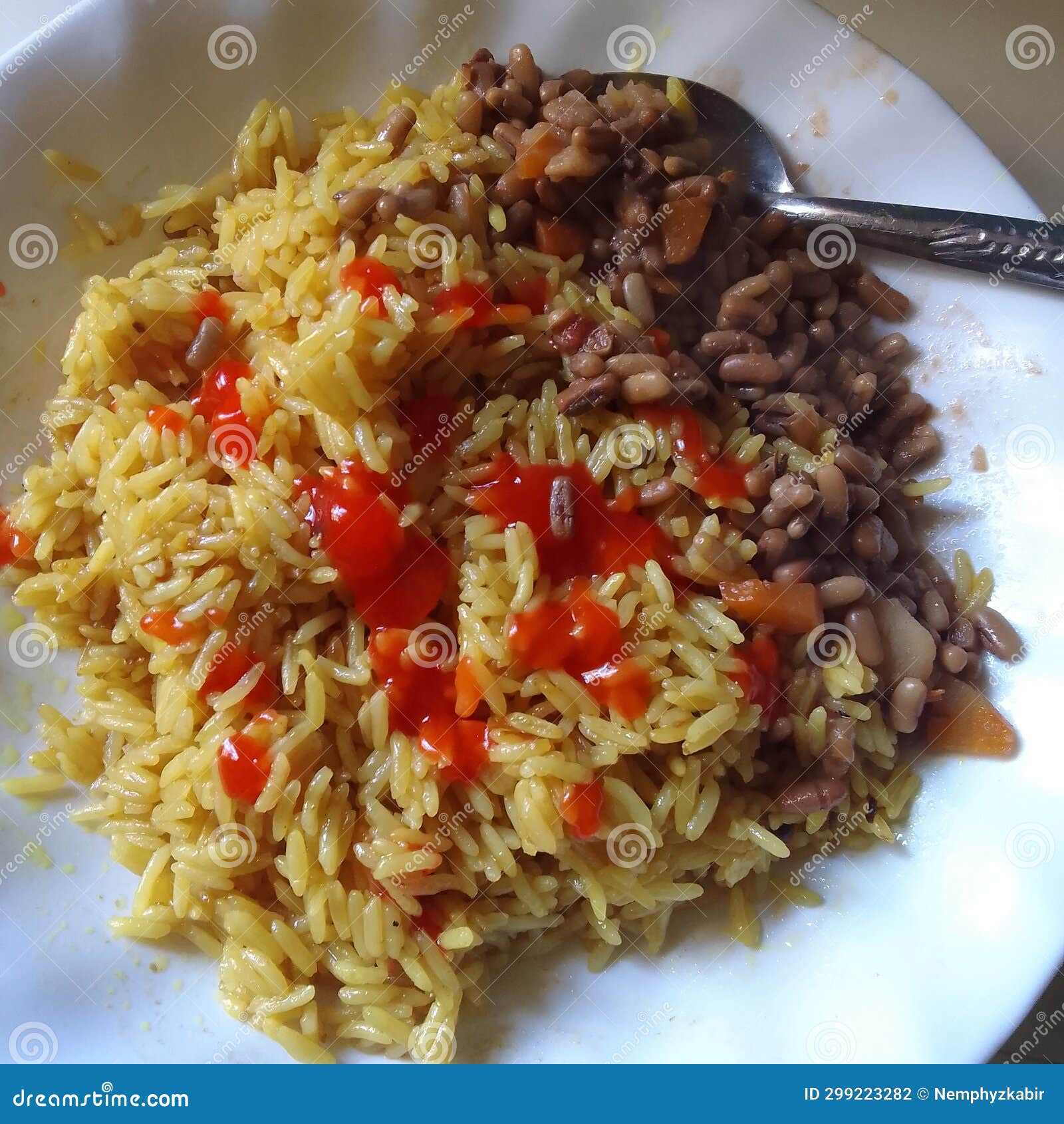 Rice and Cereals Toped Tomatosauce???? Stock Photo - Image of toped ...