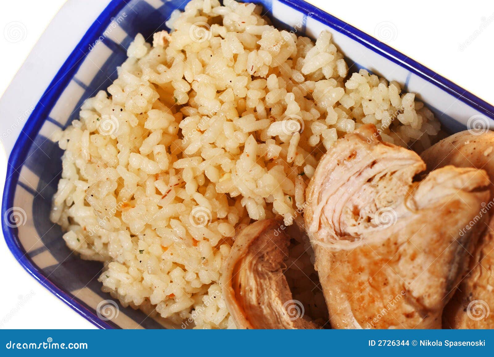 Rice and chicken meat stock photo. Image of snack, juicy - 2726344