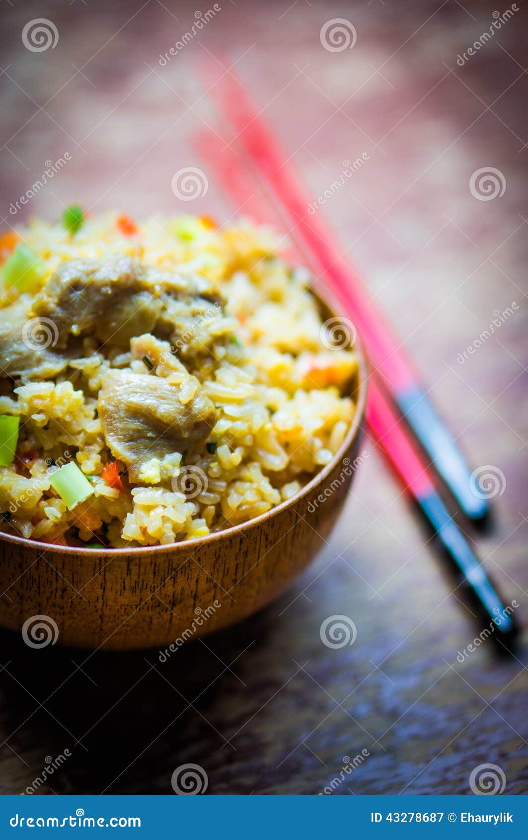 Rice with Chicken and Vegetables Stock Image - Image of rice, healthy ...