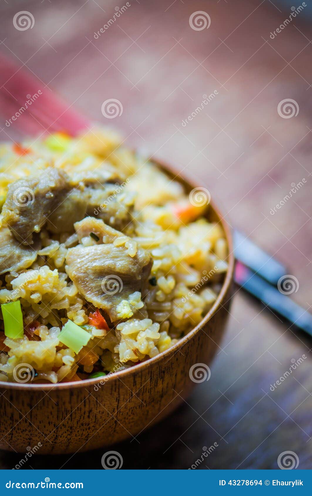 Rice with Chicken and Vegetables Stock Photo - Image of beautiful ...