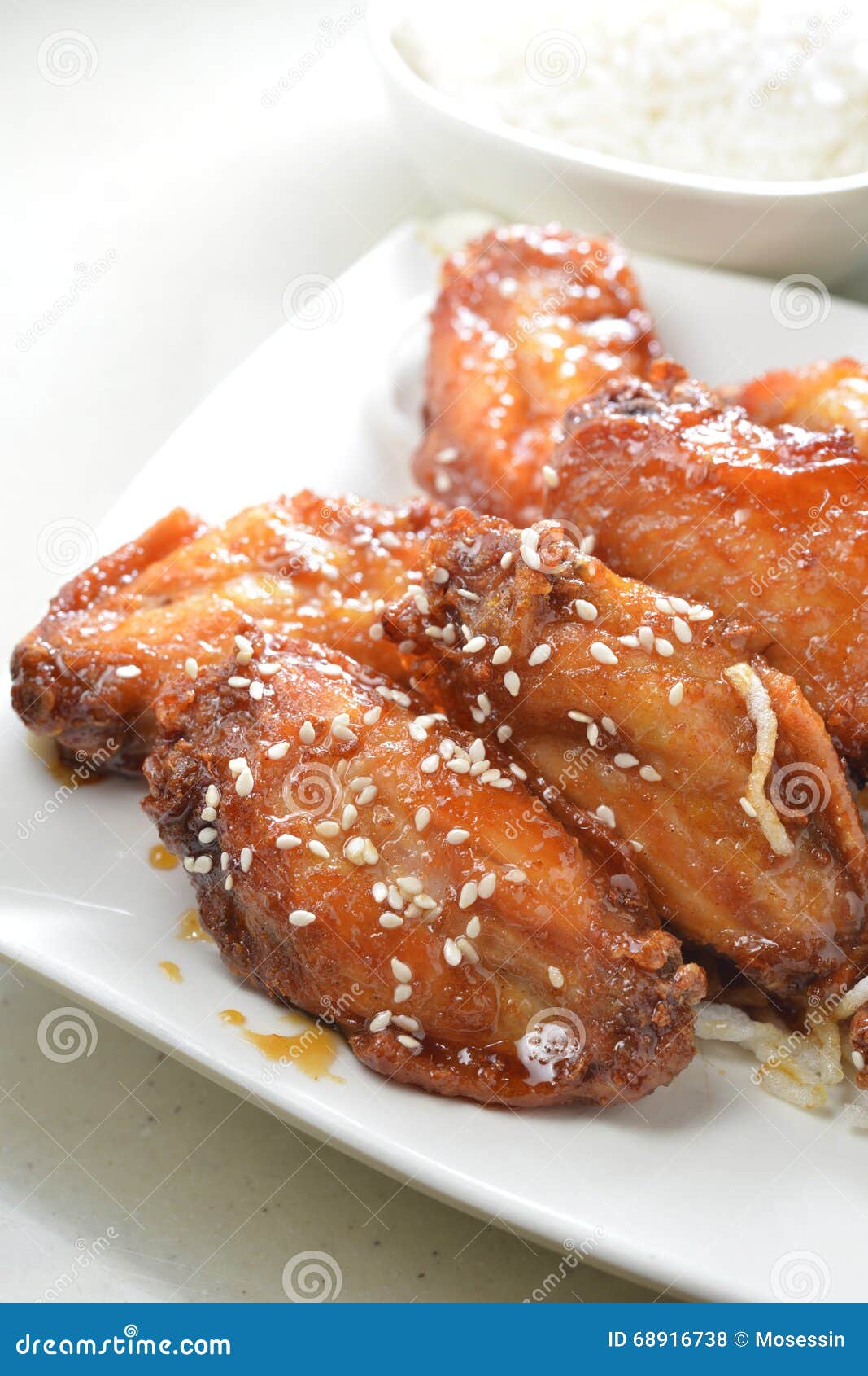 Rice Chicken Wings stock photo. Image of plain, cuisine - 68916738