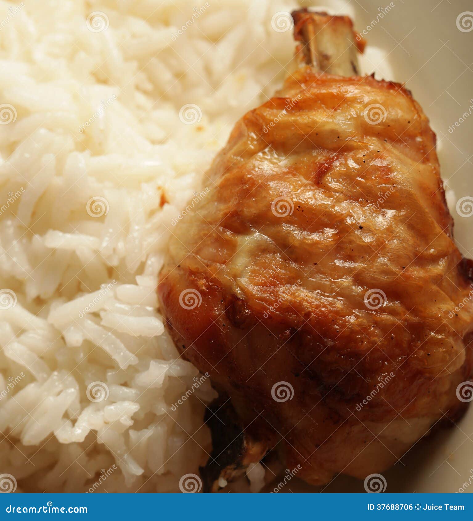 Rice with chiken stock photo. Image of dinner, fresh - 37688706