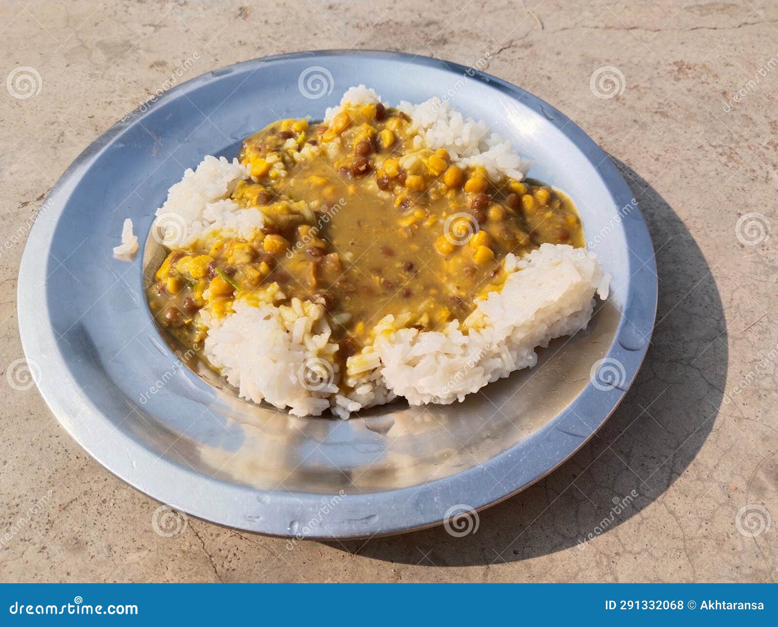 Rice and Chola, India S Famous Food Chat and Rice Stock Photo - Image ...