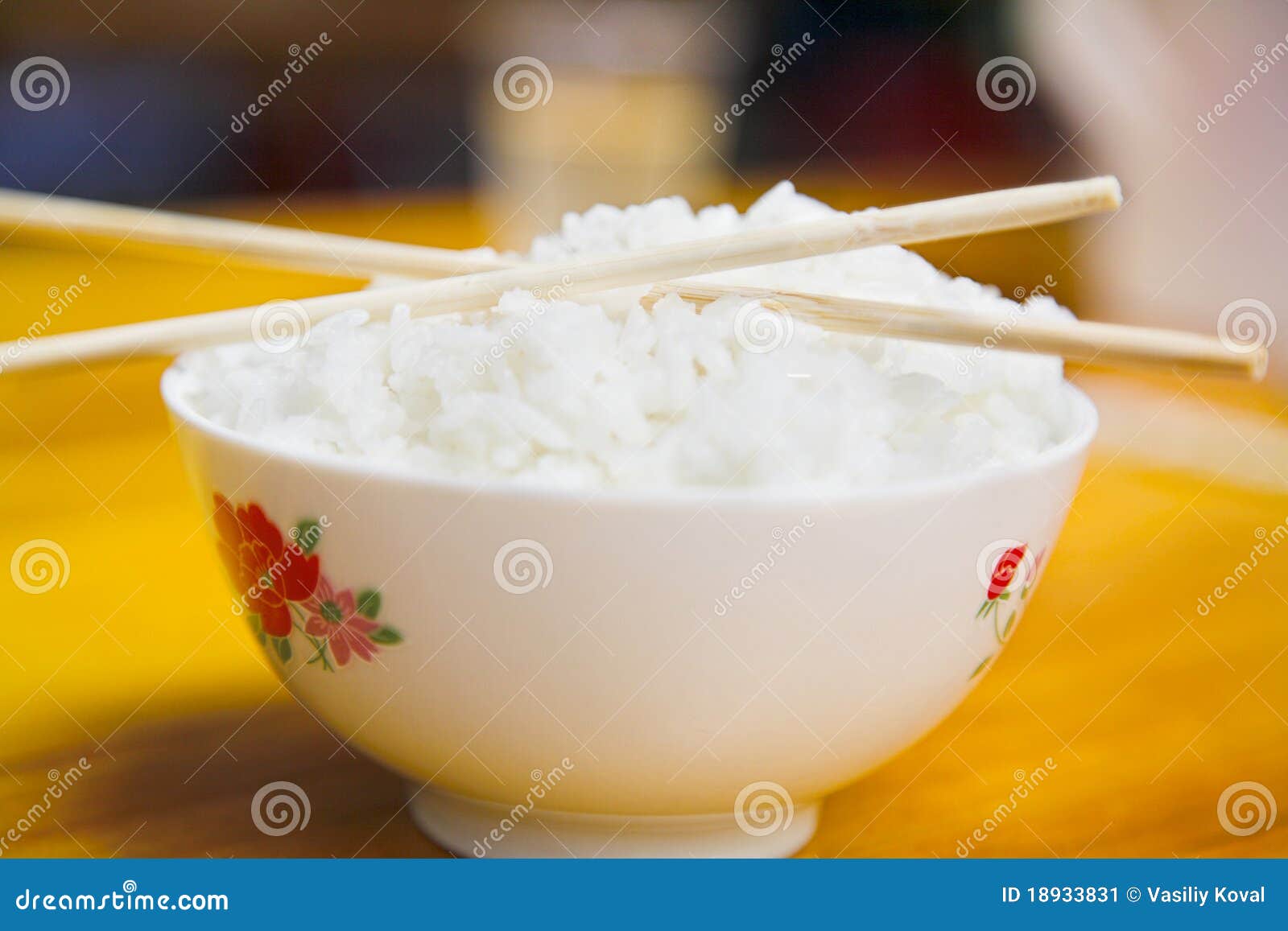 Rice and chopsticks stock image. Image of crockery, cereal - 18933831
