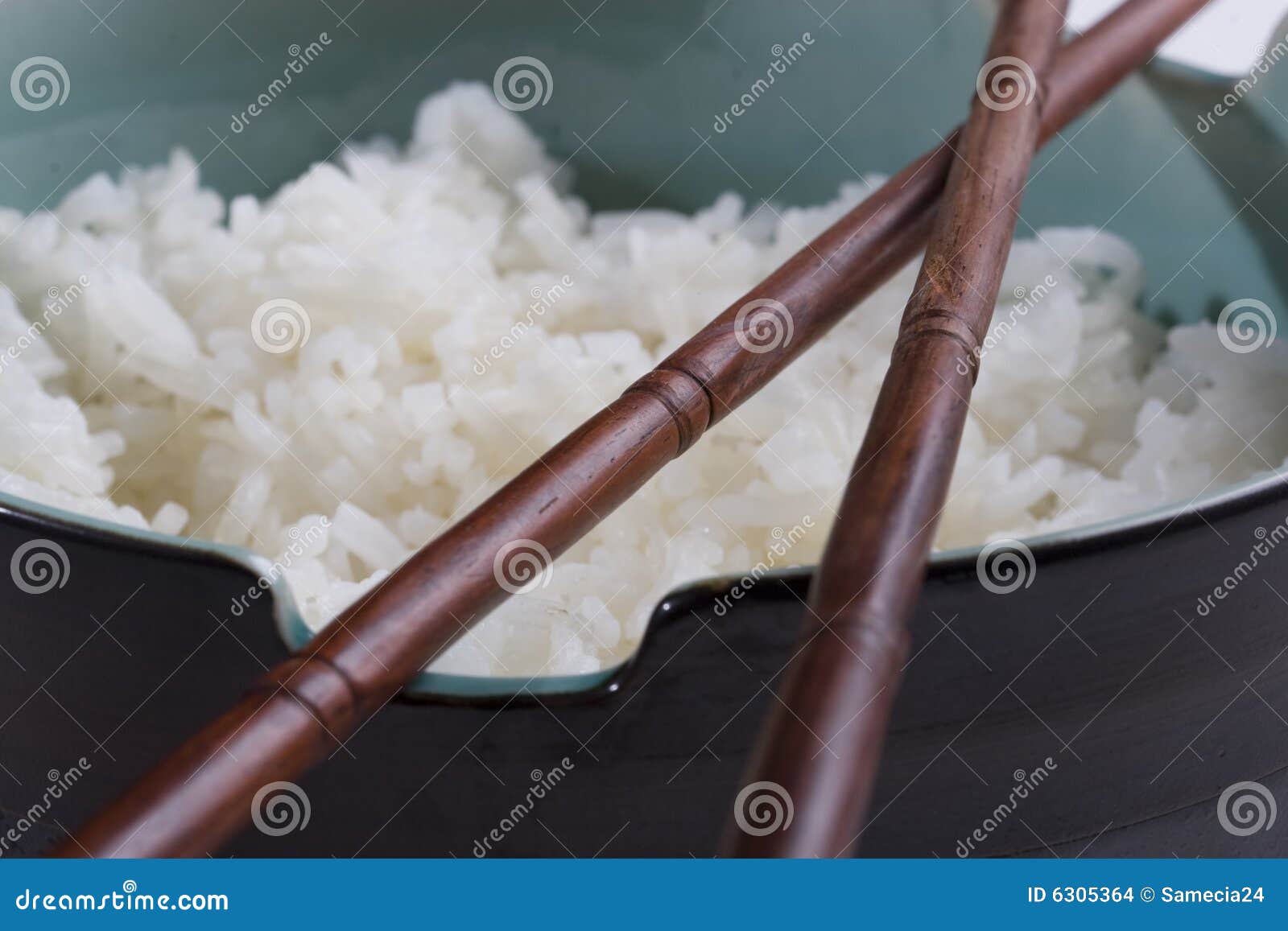 Rice and chopsticks stock photo. Image of cooked, white - 6305364