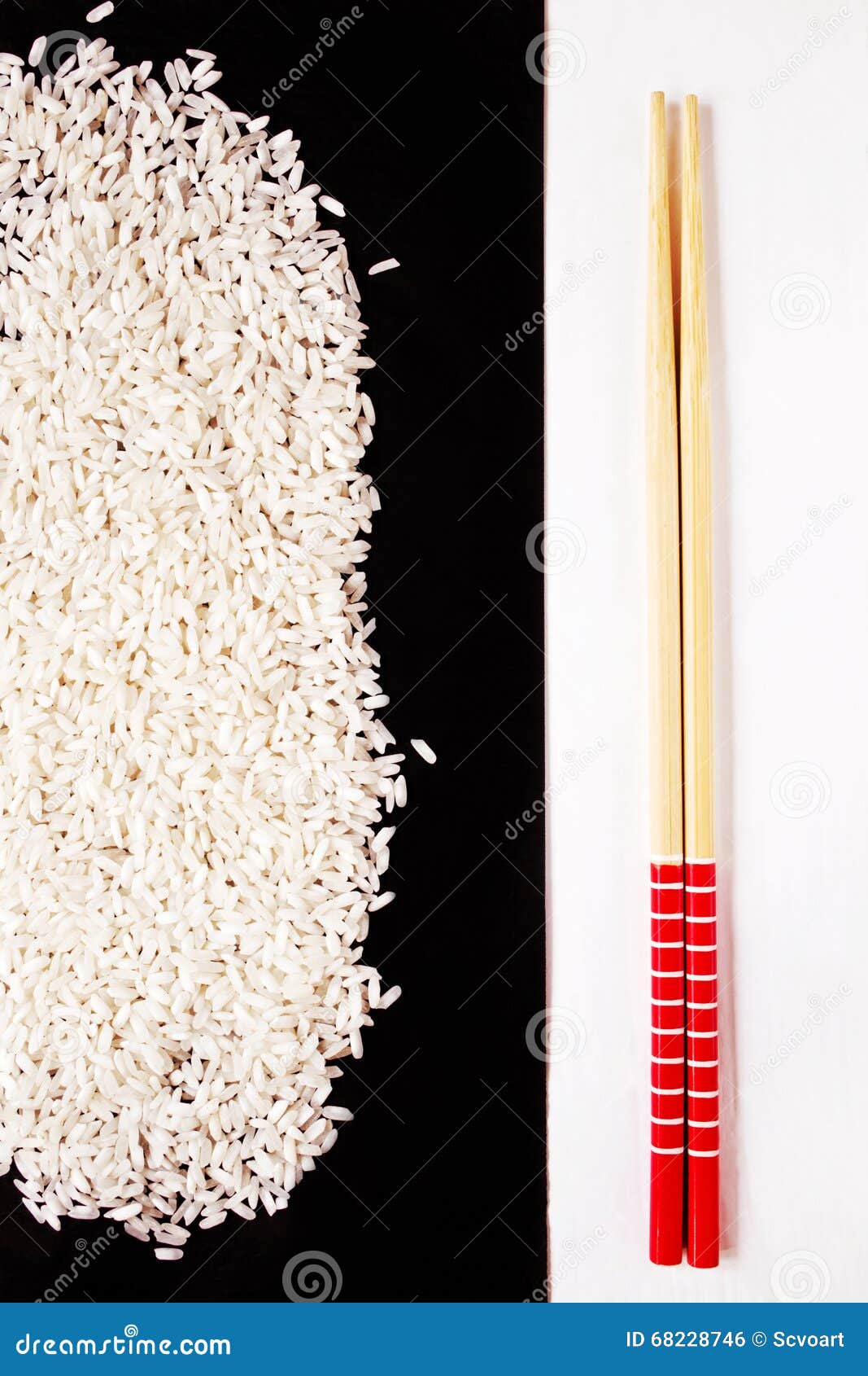 Rice with chopsticks stock photo. Image of rice, vegan - 68228746