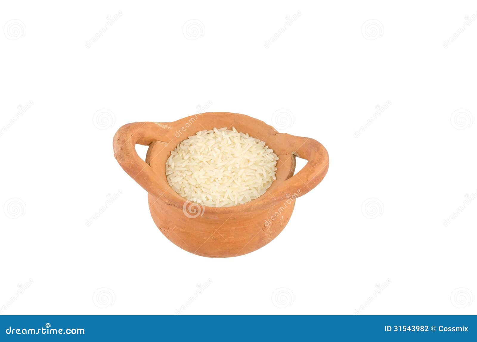 Rice in clay pot stock photo. Image of agriculture, fiber - 31543982