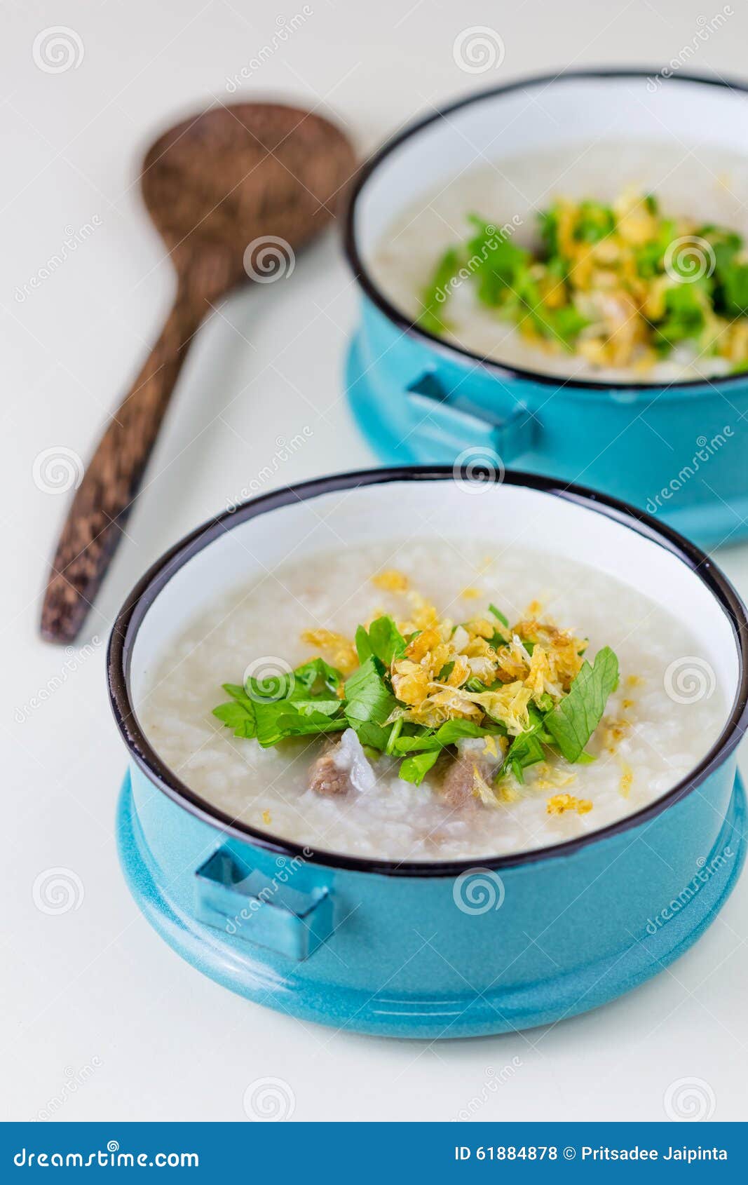 Rice Congee Mixed with Meat Stock Photo - Image of healthy, thai: 61884878