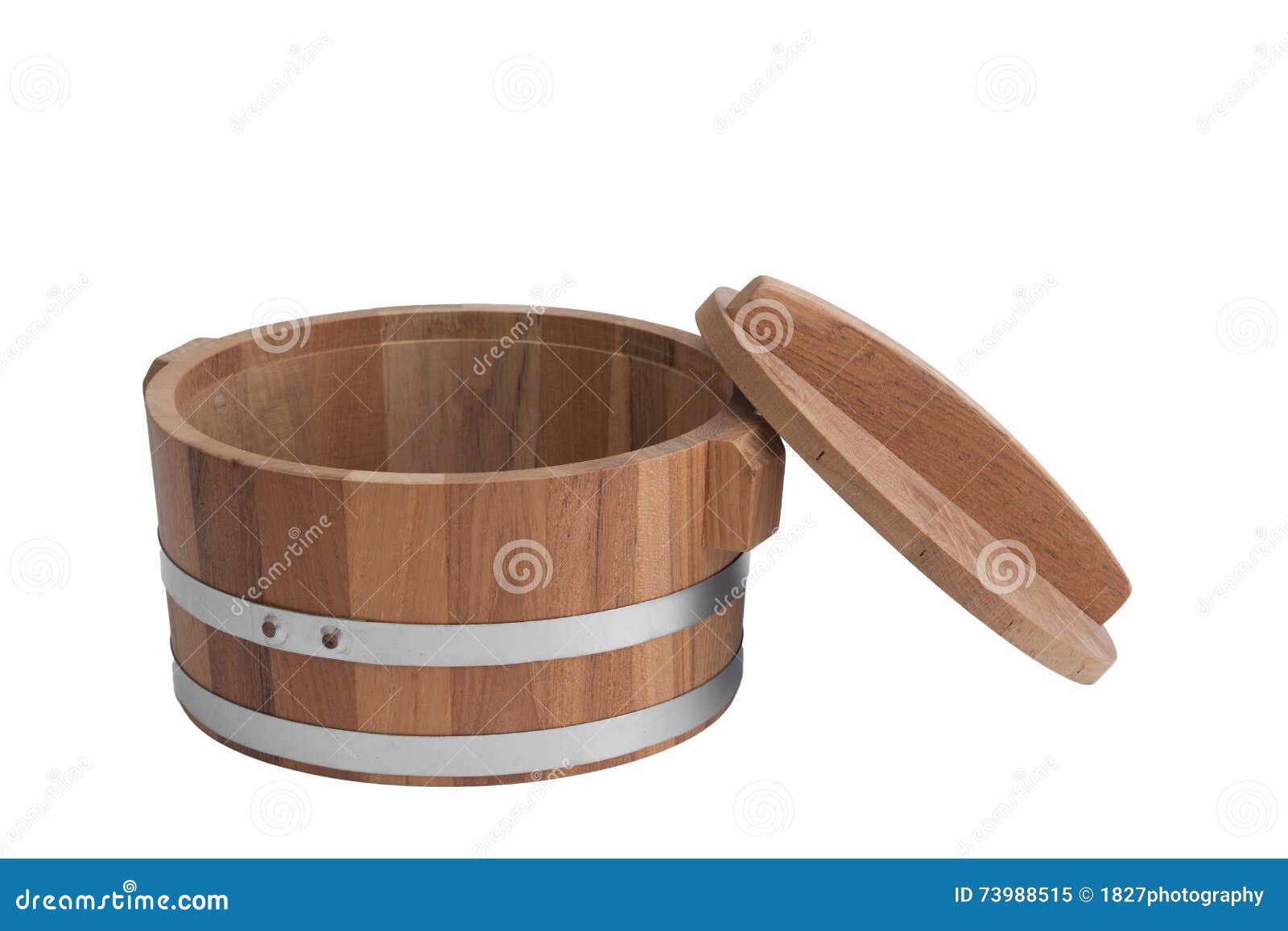 Rice Container Japanese Style White Background Stock Image - Image of ...