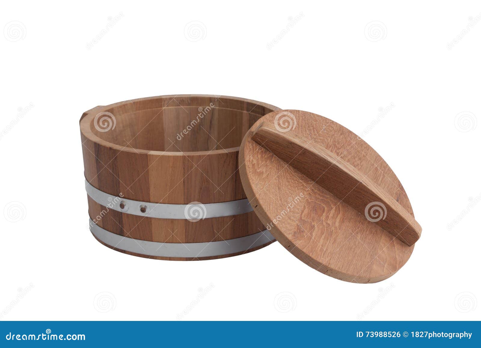 Rice Container Japanese Style White Background Stock Photo - Image of ...