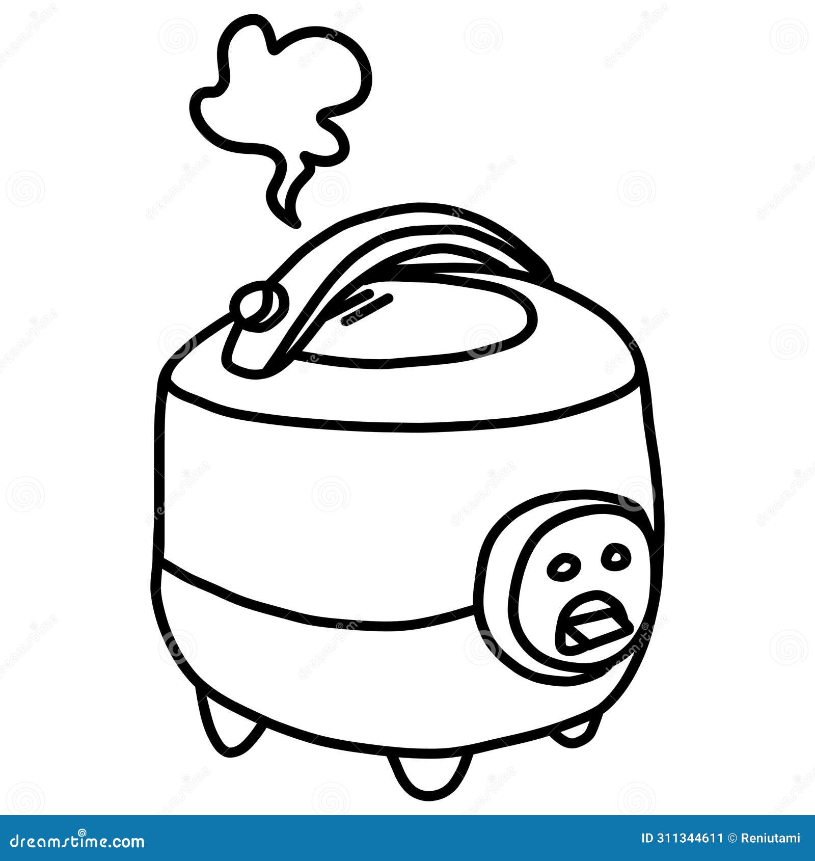 Rice Cooker Electric Doodle Drawing Vector Art Icon Stock Vector ...