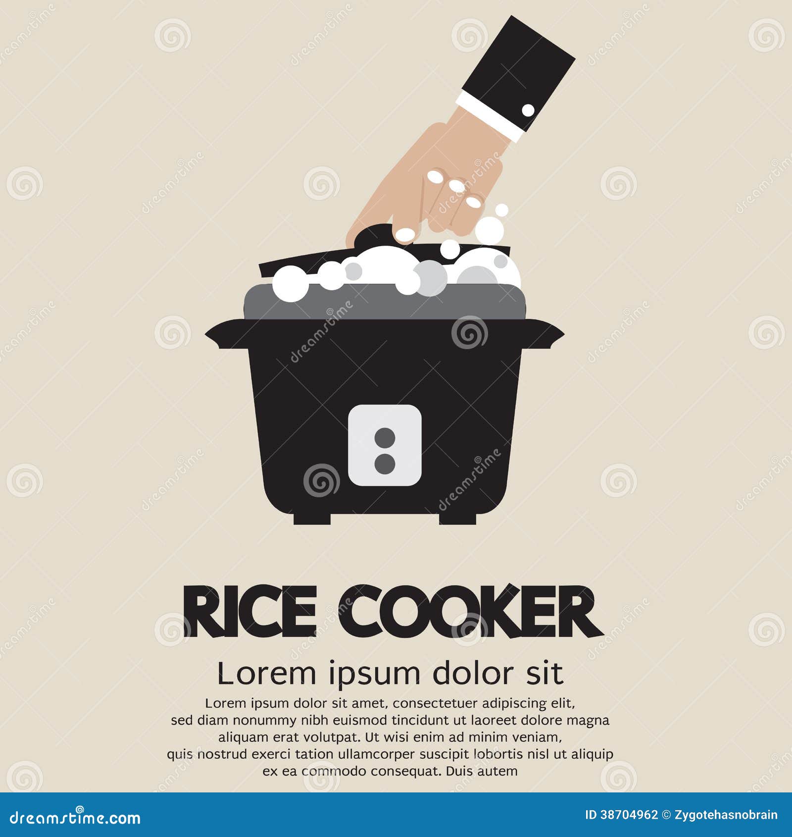 Rice Cooker stock vector. Illustration of appliance, vector - 38704962