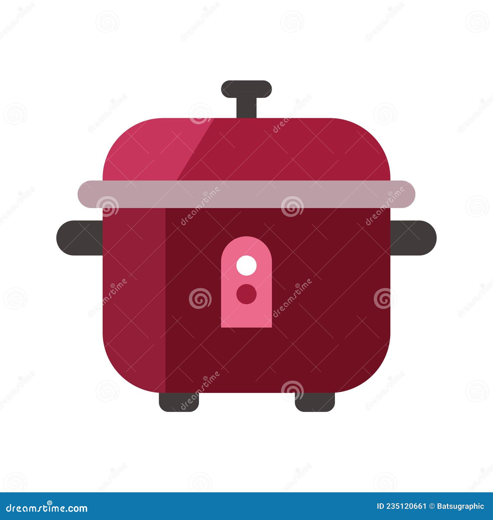 Rice Cooker Flat Clipart Vector Illustration Stock Vector ...