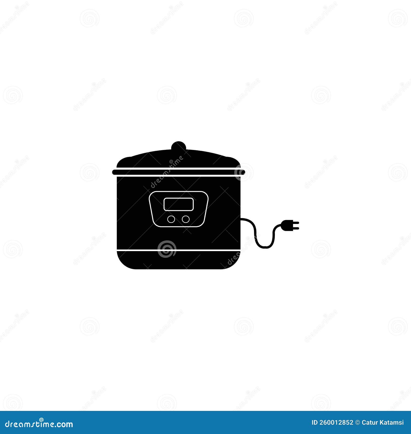 Rice Cooker Icon Logo Vector Stock Illustration - Illustration of ...